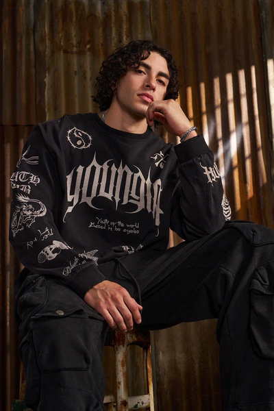 YOUNGLA - 8046 - BMF Long Sleeves -Black – LukeAesthetic