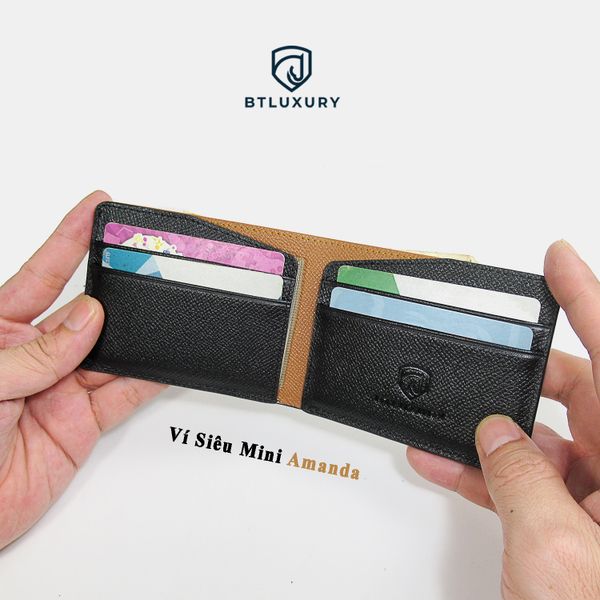 Ví Nam Siêu Mini AMANDA,Chất Da Bò Epsom Nhập Khẩu - BTLUXURY