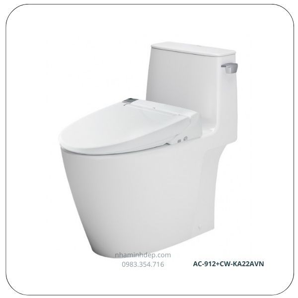 Bồn cầu 1 khối nắp điện tử Inax AC-912+CW-KA22AVN sang trọng – nhaminhdep