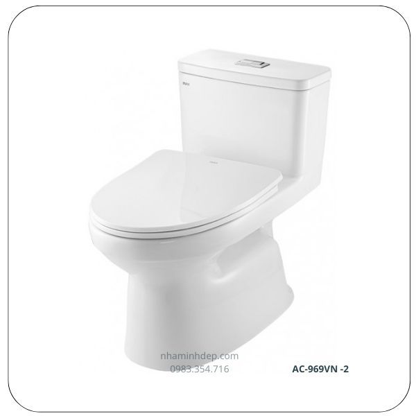 Bồn cầu 1 khối nắp êm mỏng xả 2 nhấn men Aqua Inax AC-969VN-2 – nhaminhdep