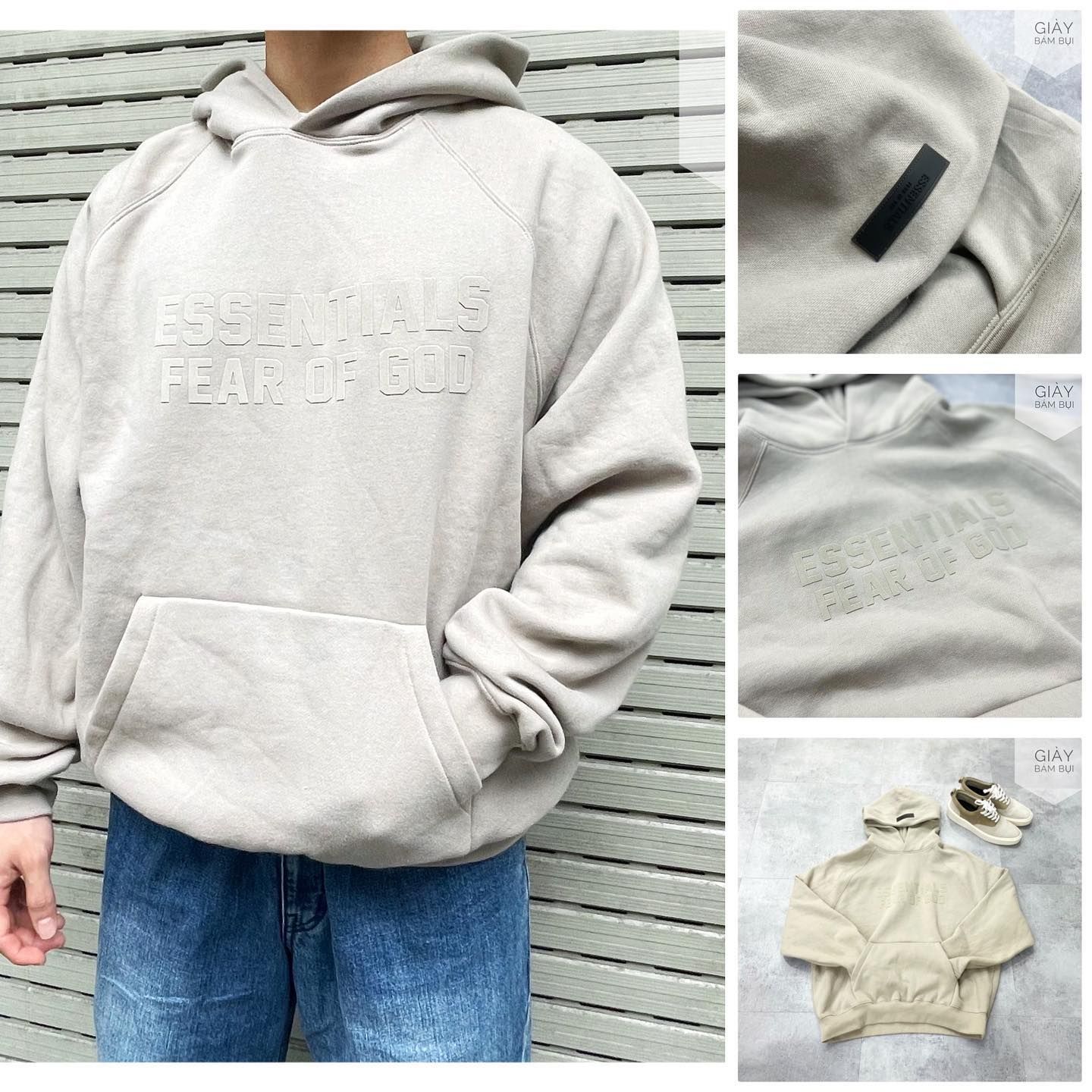 (Chính hãng) Hoodie Essentials 2022 Smoke Grey - Giày Bám Bụi