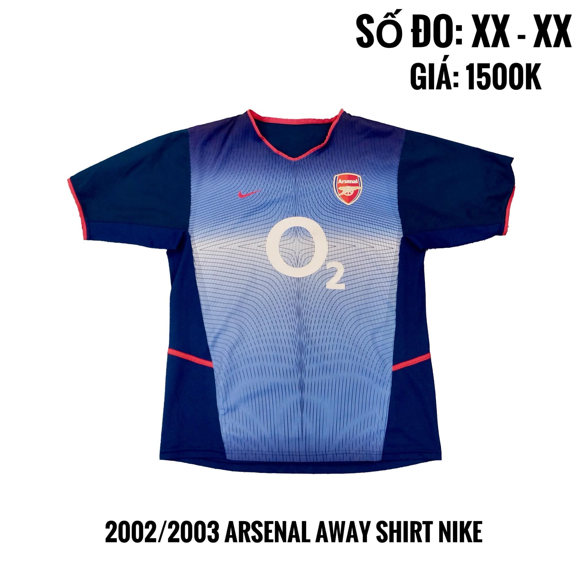 A2h Arsenal 02/03 O2 Away Shirt - Giày bám bụi