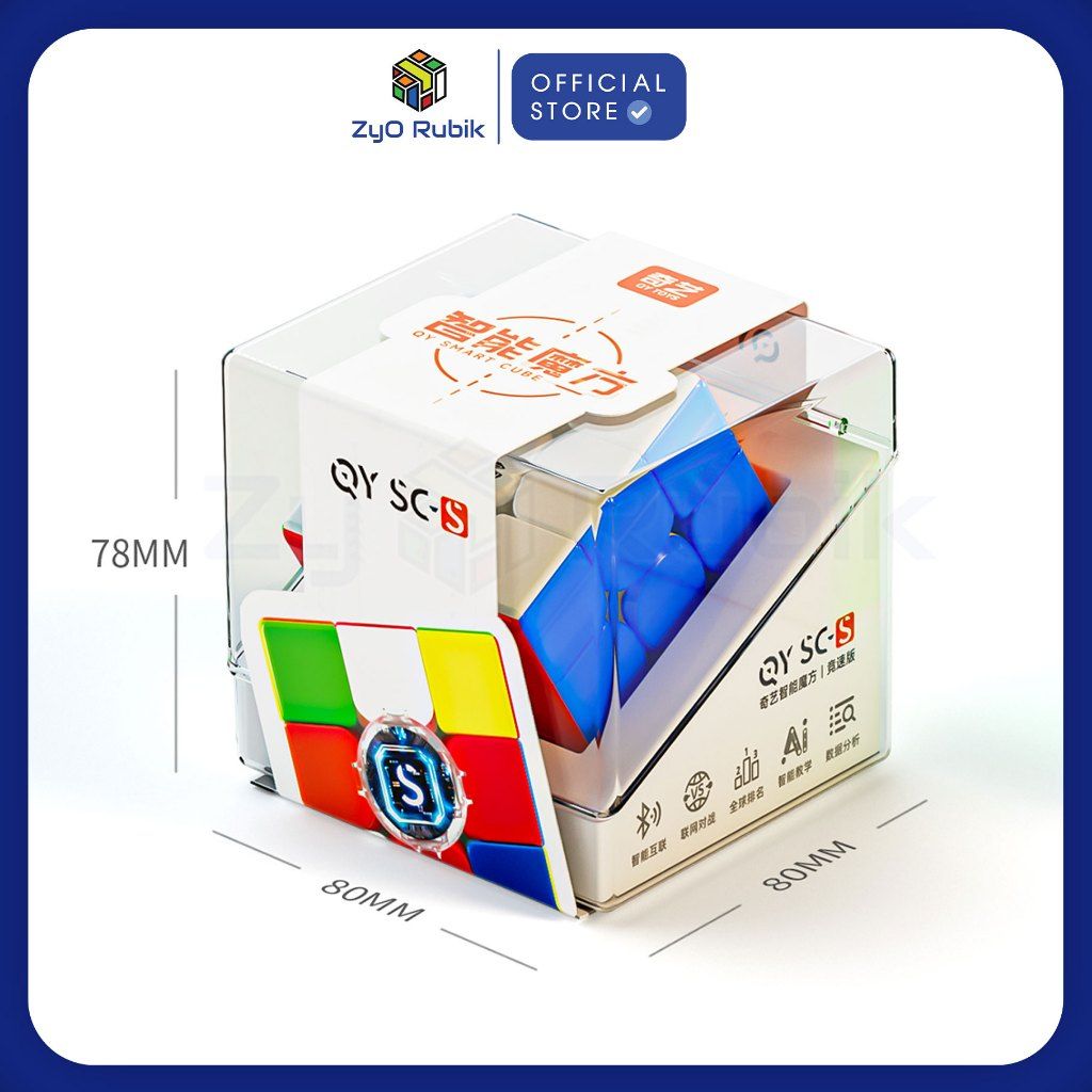 Rubik 3x3 AI Qiyi Smart Sticker/ Stickerless 2024- Rubik Thông Minh Kế ...