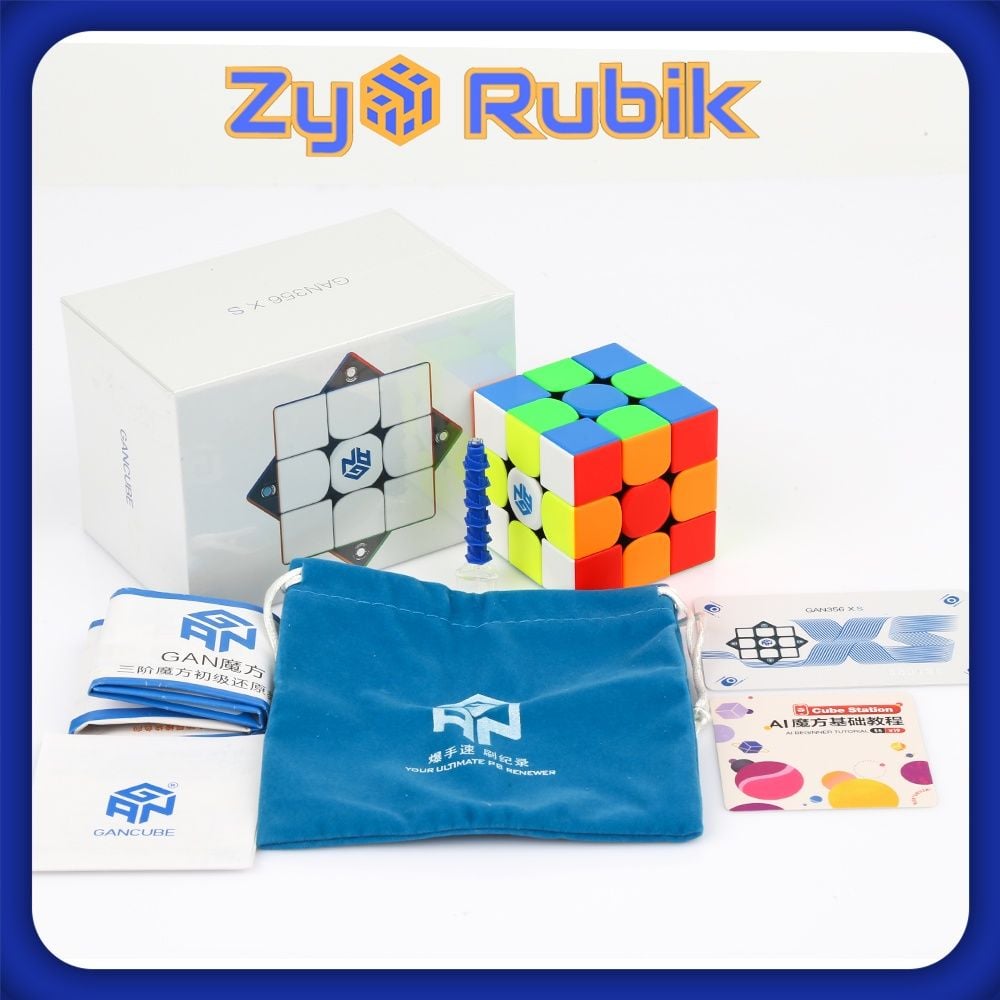 Rubik 3x3 Gan 356 XS Stickerless/ Gan 356 XS Stickerless (Có Nam Châm) – ZyO Rubik