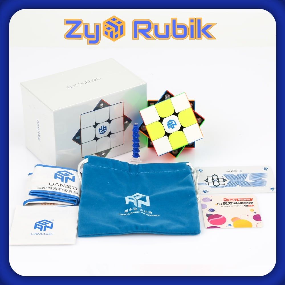 Rubik 3x3 Gan 356 XS Stickerless/ Gan 356 XS Stickerless (Có Nam Châm) – ZyO Rubik