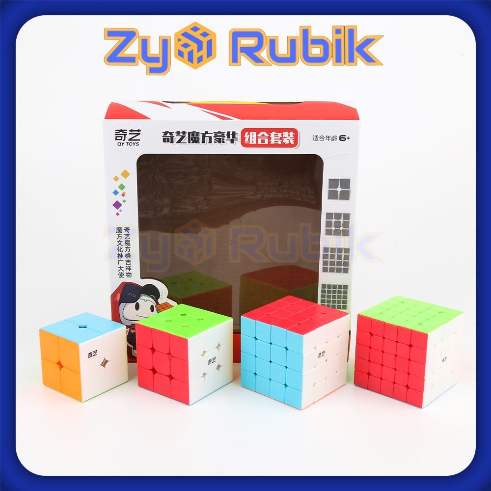 Combo Rubik - Qiyi Set 2 - Qiyi 2x2, Qiyi 3x3, Qiyi 4x4, Qiyi 5x5 ( St ...