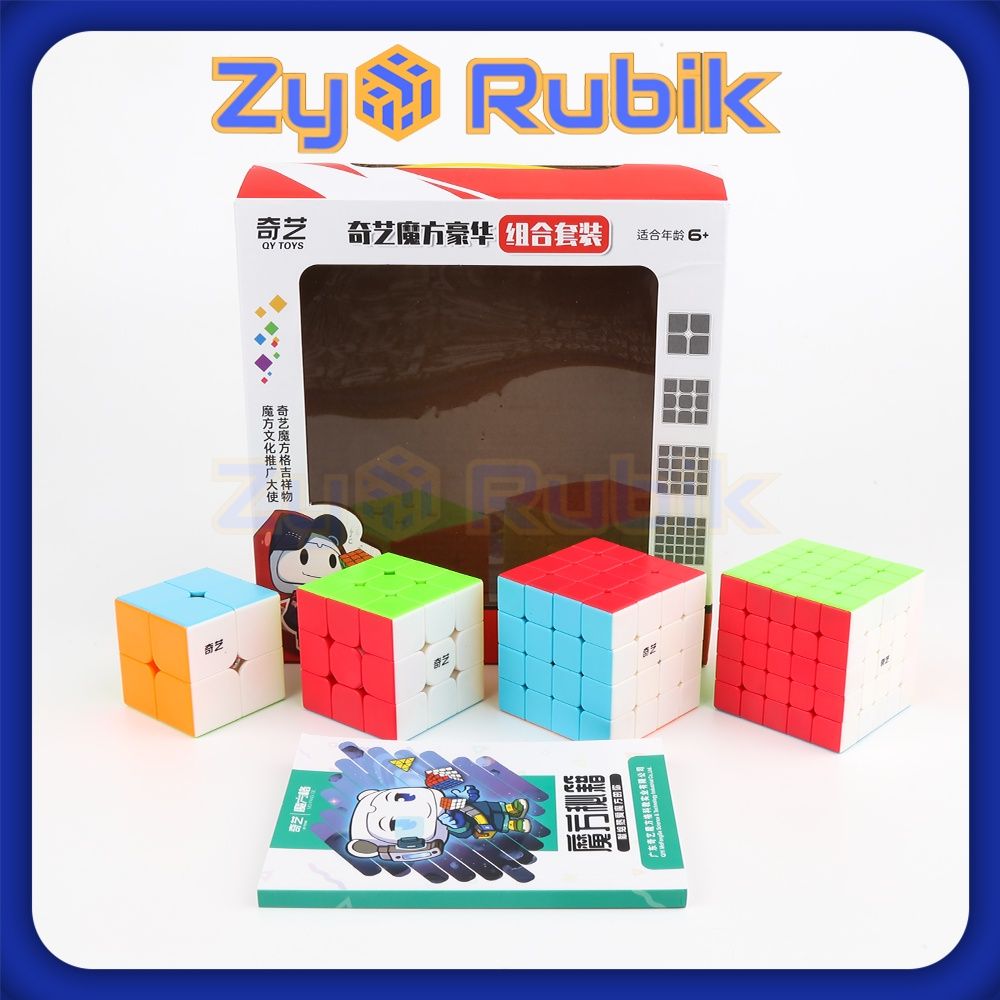 Combo Rubik - Qiyi Set 2 - Qiyi 2x2, Qiyi 3x3, Qiyi 4x4, Qiyi 5x5 ( St ...