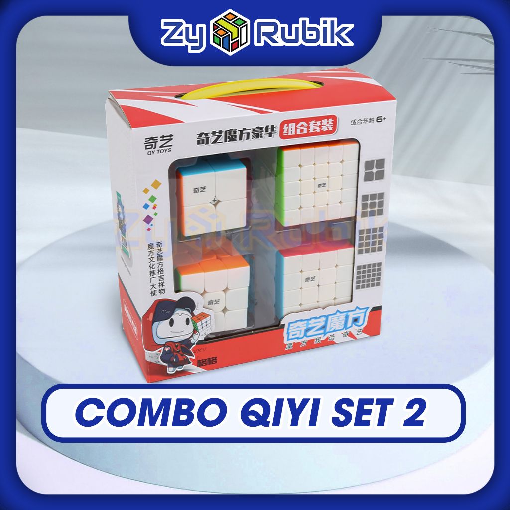Combo Rubik - Qiyi Set 2 - Qiyi 2x2, Qiyi 3x3, Qiyi 4x4, Qiyi 5x5 ( St ...
