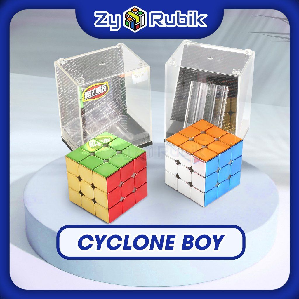 [ Rubik 3x3x3] Rubik Cyclone Boys Metallic 3x3 Có Nam Châm/ Không Nam – ZyO Rubik