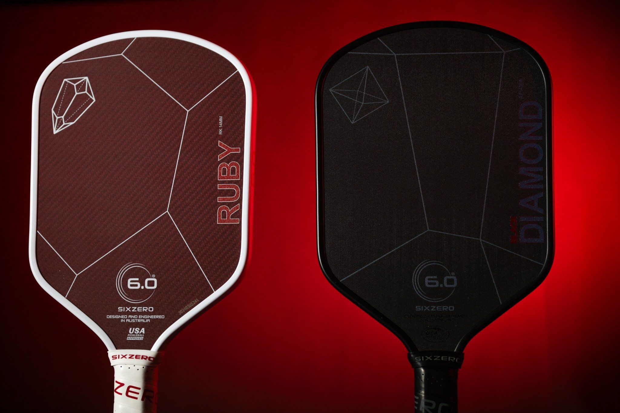 Vợt Pickleball Six Zero Ruby - White And Red– Thế Giới Chạy Bộ