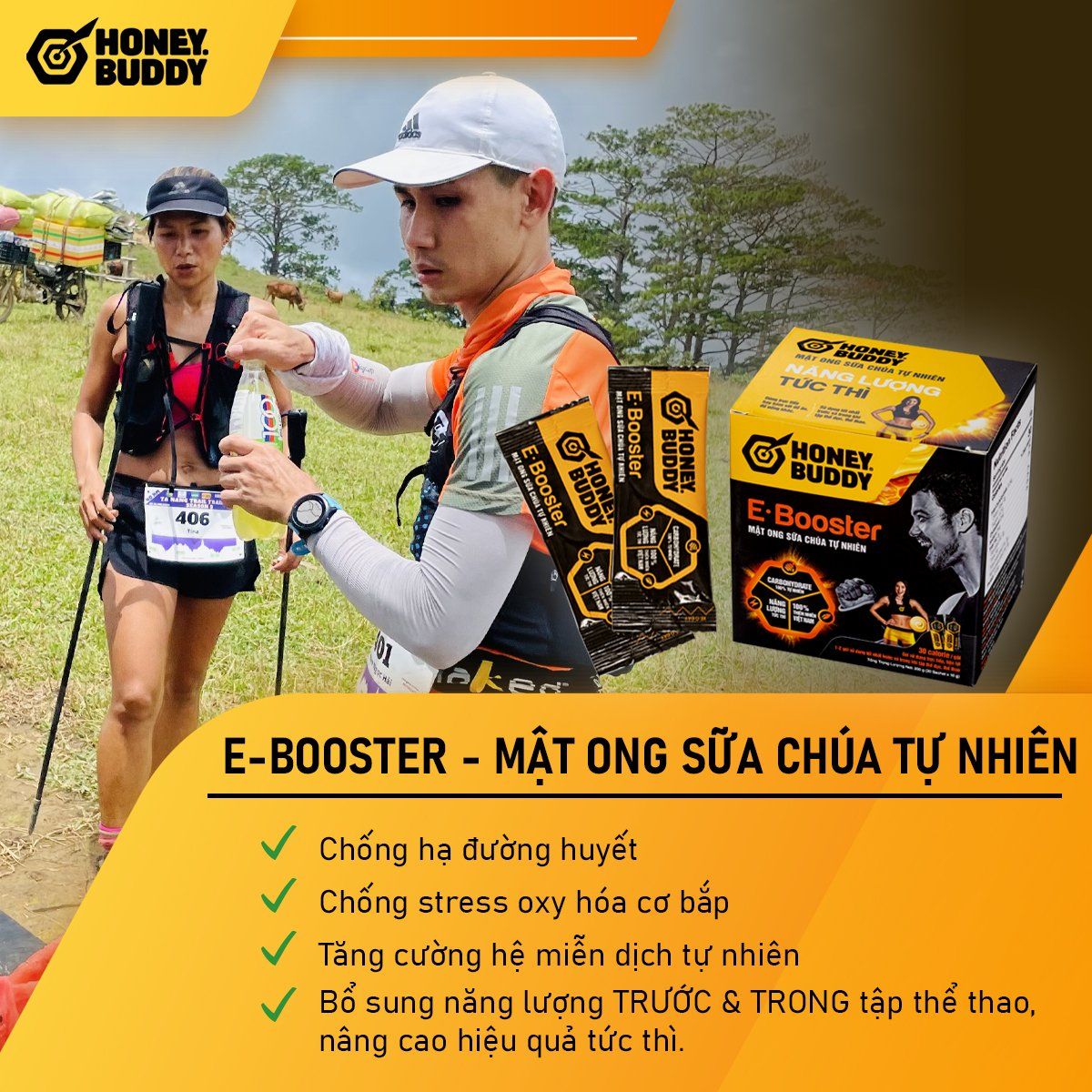 HONEY BUDDY E.BOOSTER - NĂNG LƯỢNG TỨC THÌ– Thế Giới Chạy Bộ