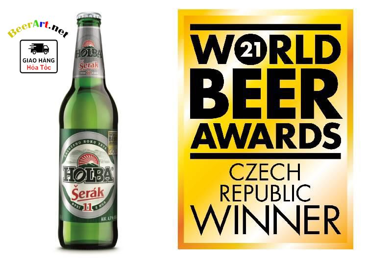 Thùng 24 Chai Bia Holba Serak 4,7% Tiệp (330ml) – BEER ART