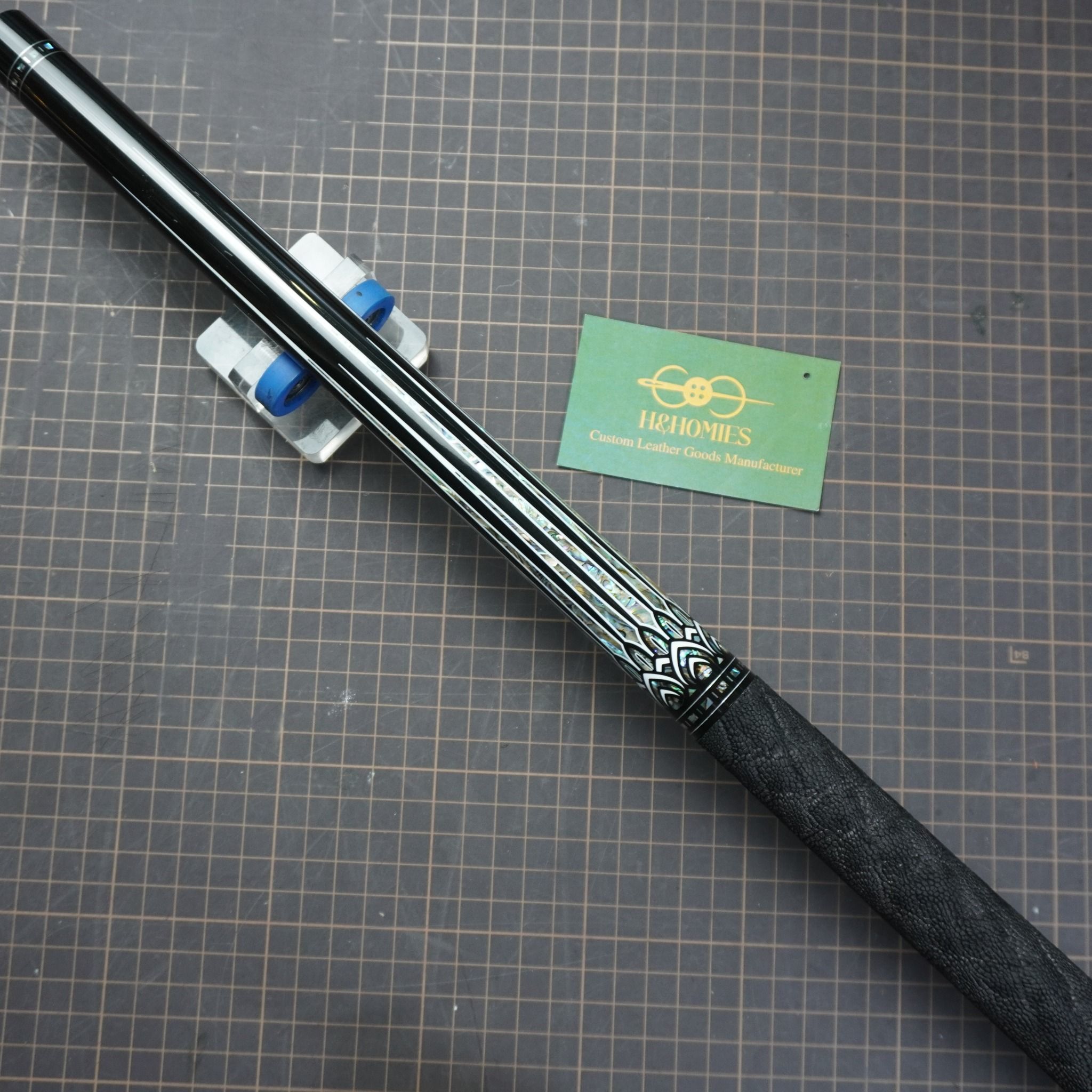 Bọc cơ da voi màu đen cho chuôi JFlowers JF 20-23 – H&Homies