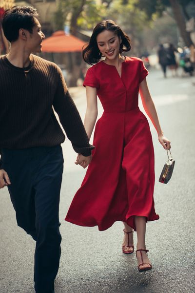 Đầm midi xòe Lê House POLPLIN RUBY GEMMA