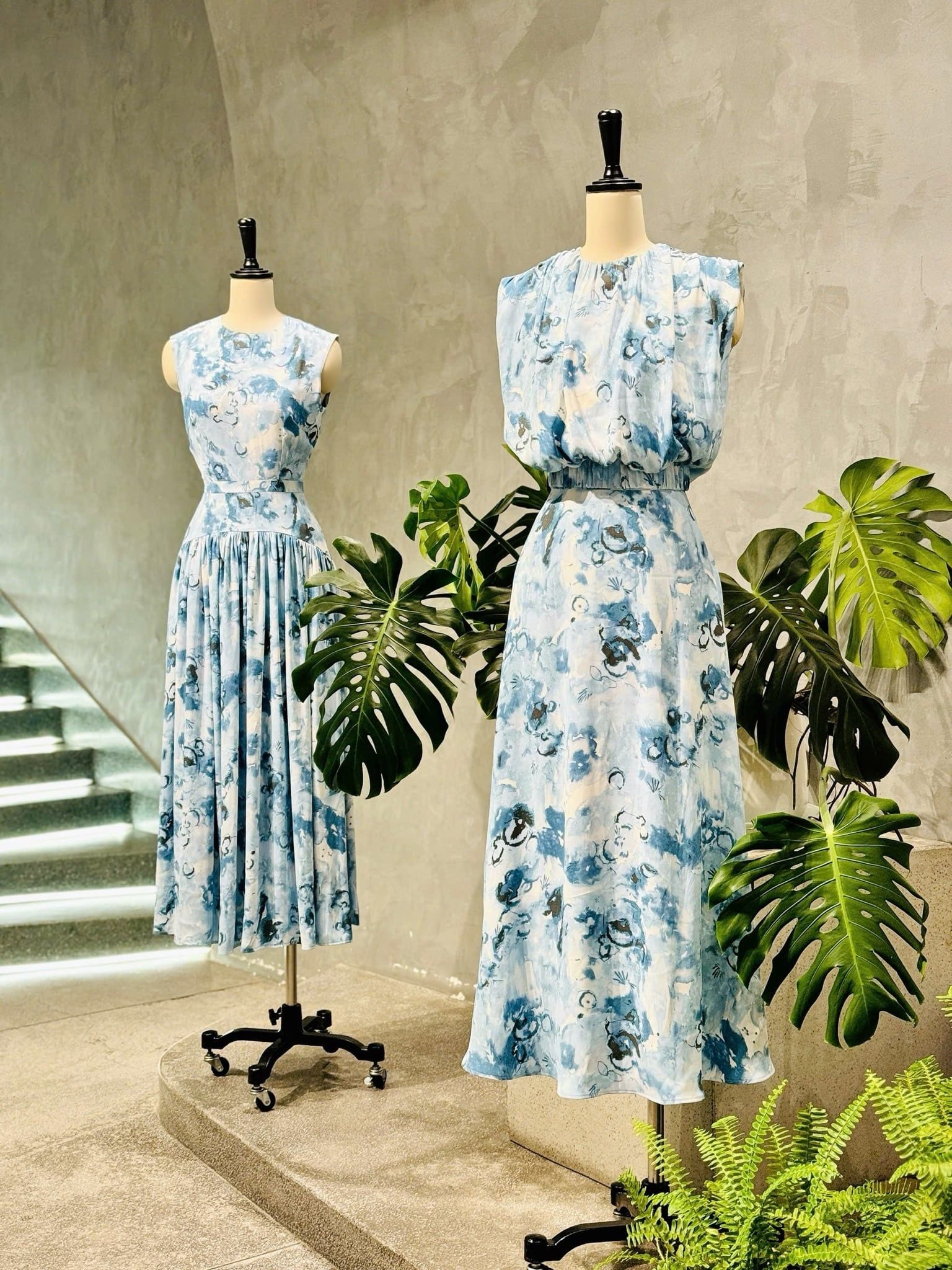 Đầm midi xòe Lê House AQUA GRACE