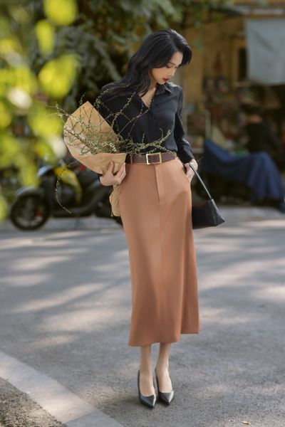 Chân váy nâu Lê House BROWN SIMONE