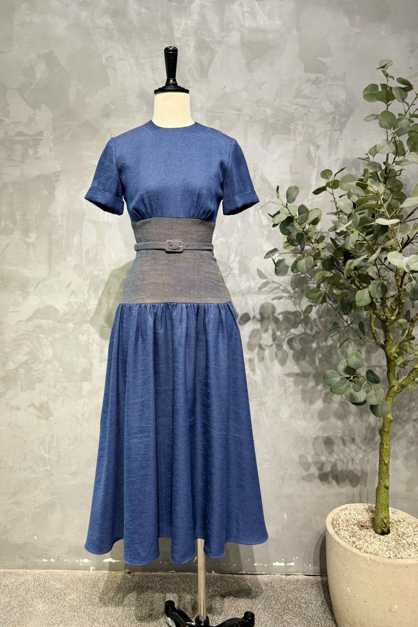 Đầm midi xòe Lê House BLUE SOPHIA