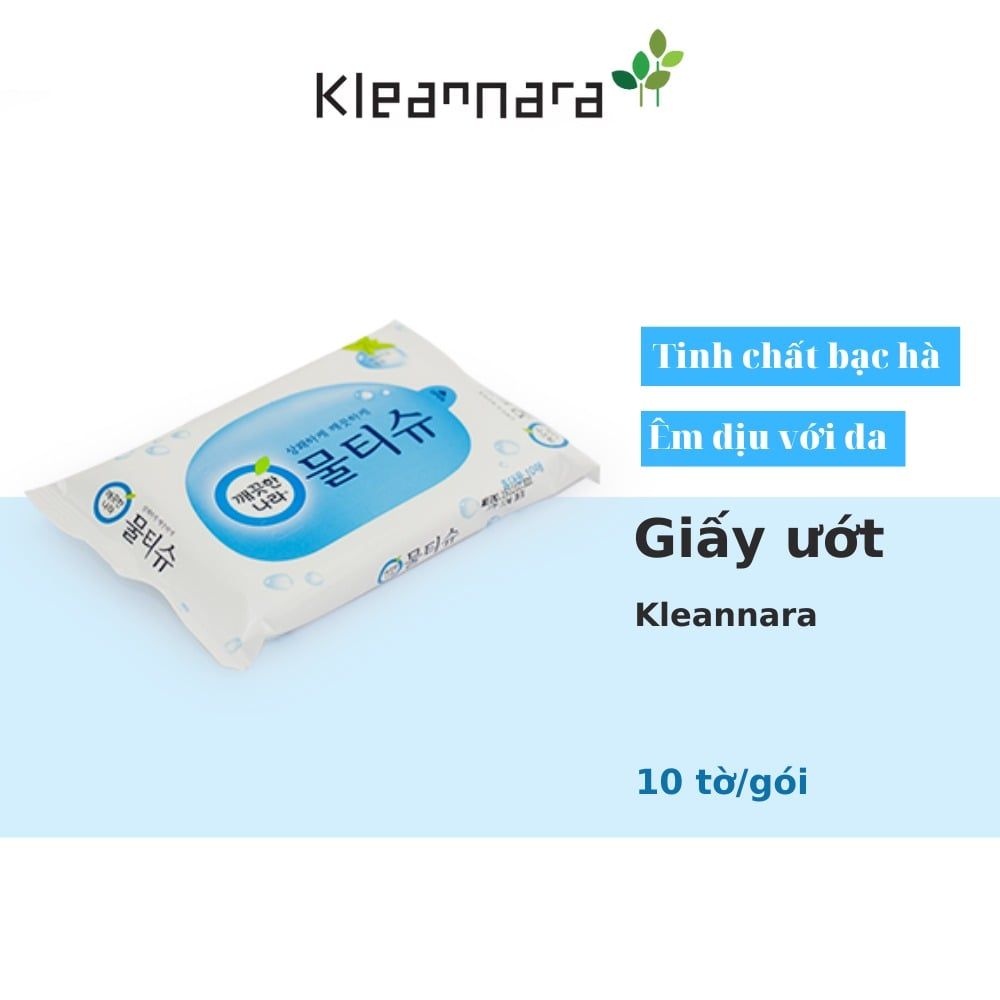Kleannara Khăn ướt Peppermint Wet Tissue Cap - Hương bạc hàKleannara ...