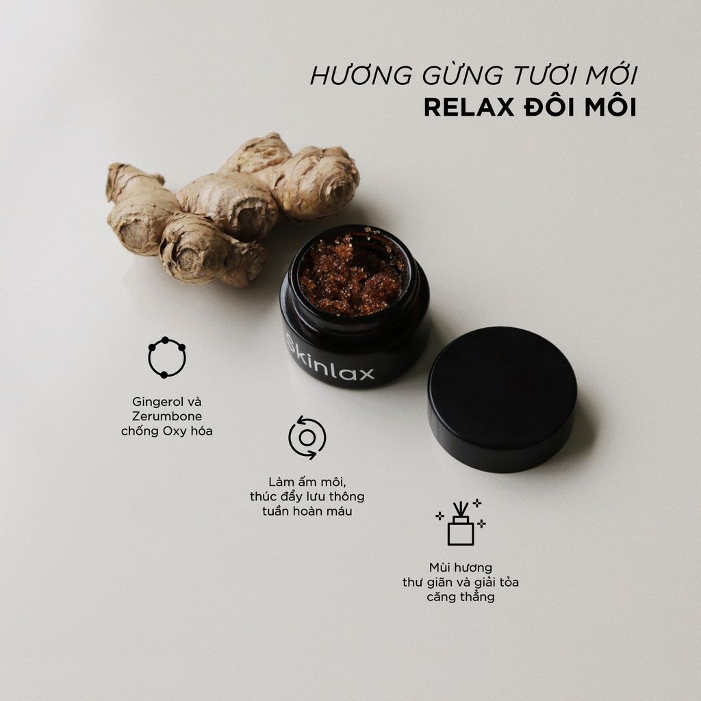 Skinlax Tẩy da chết môi Honey Ginger Lip Scrub 20gSkinlax Tẩy da chết ...