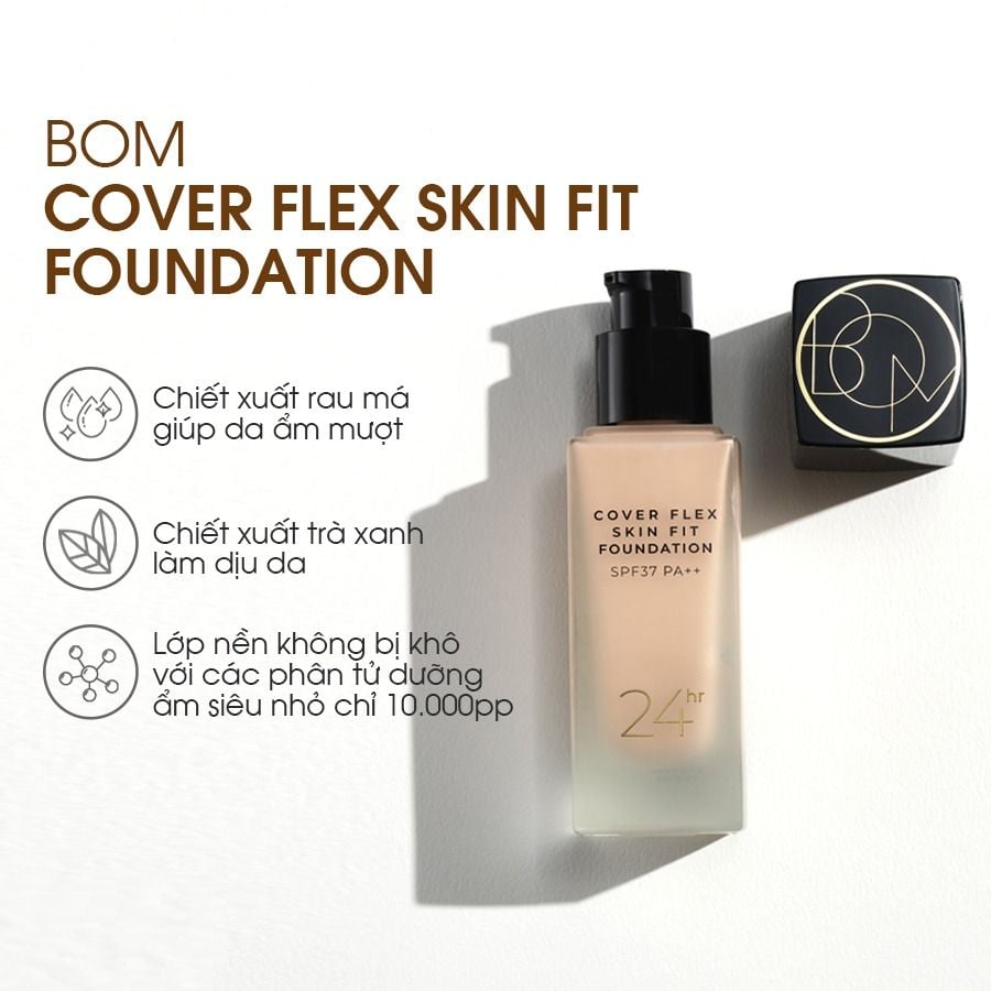 BOM Kem nền che khuyết điểm Cover Flex Skin Fit FoundationBOM Kem nền ...
