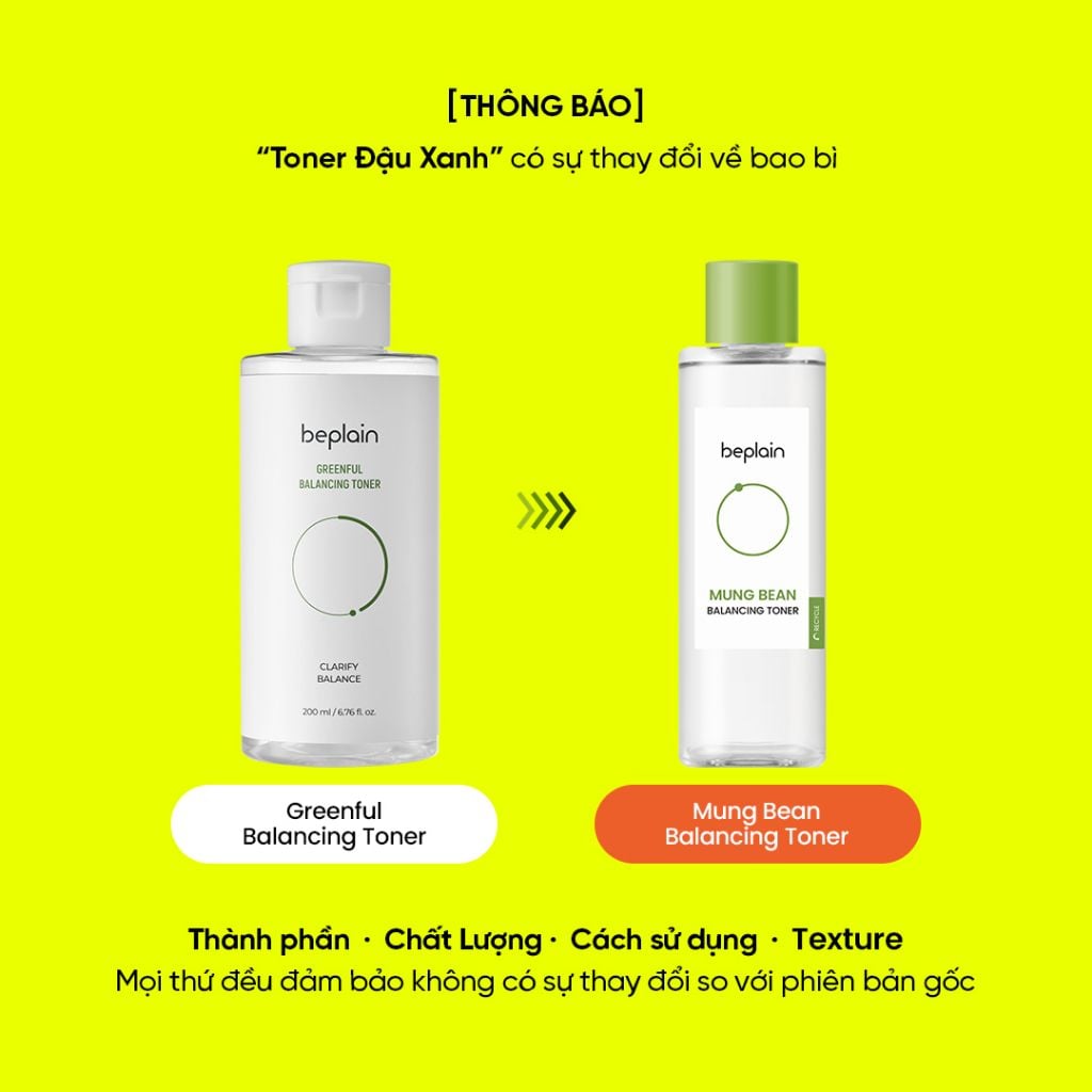 Beplain Nước hoa hồng Mung Bean Balancing Toner 200mlBeplain Nước hoa ...
