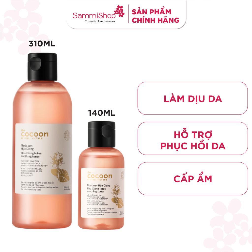 Cocoon Nước Sen Hậu Giang Lotus Soothing TonerCocoon Nước Sen Hậu Giang ...