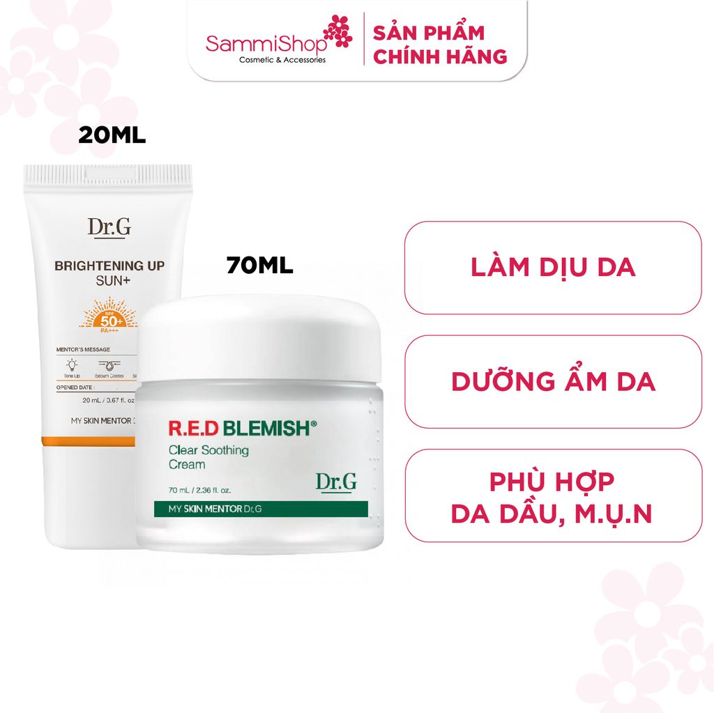 Dr.G Bộ chăm sóc da R.E.D BLEMISH Clear Soothing Cream Bonus SetDr.G Bộ chăm sóc da R.E.D ...