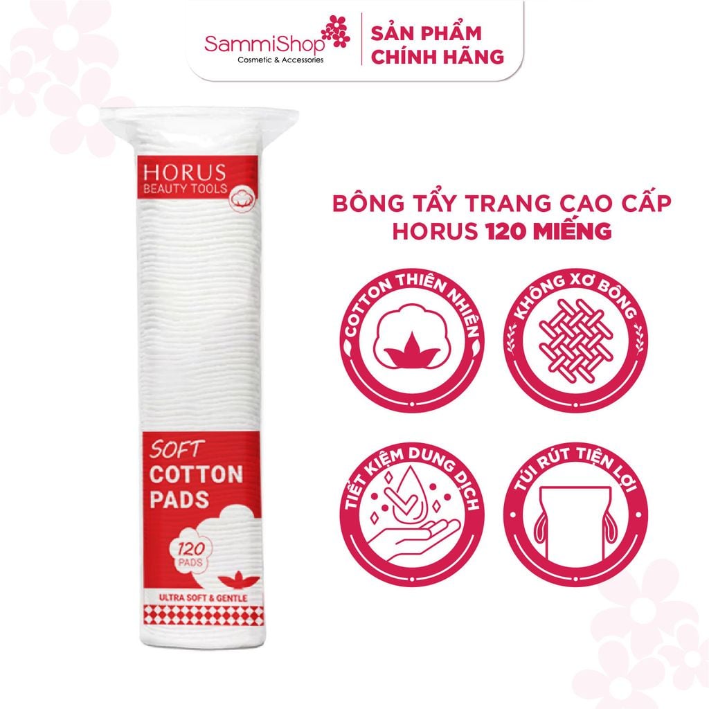 Horus Bông tẩy trang Soft Cotton Pads 120 padsHorus Bông tẩy trang Soft Cotton Pads 120 pads ...