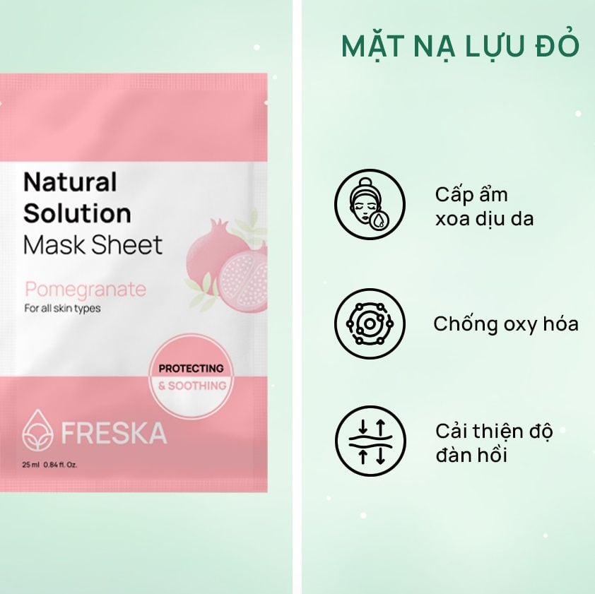 Freska Mặt nạ giấy Natural Solution Mask Sheet 25mlFreska Mặt nạ giấy ...