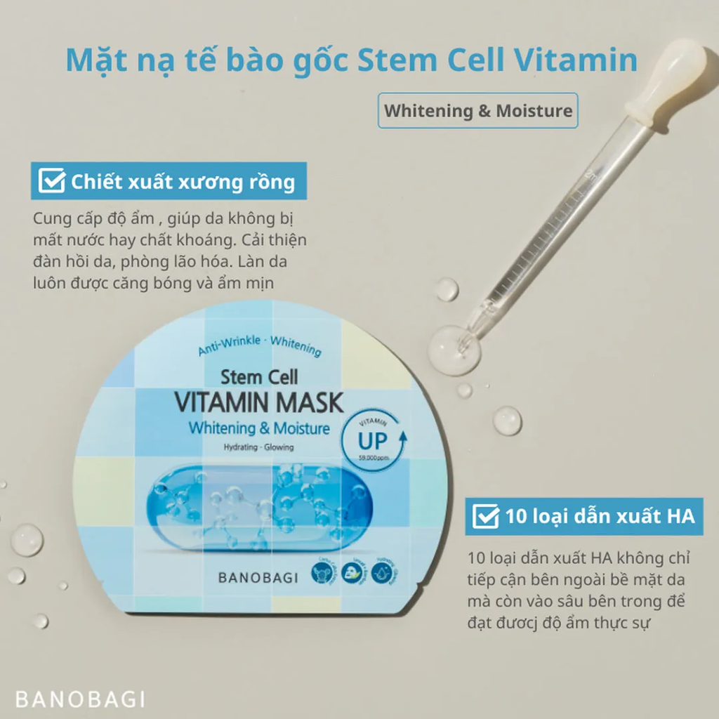 BANOBAGI Mặt Nạ Giấy Stem Cell Vitamin Mask 30gBANOBAGI Mặt Nạ Giấy Stem Cell Vitamin Mask 30g ...