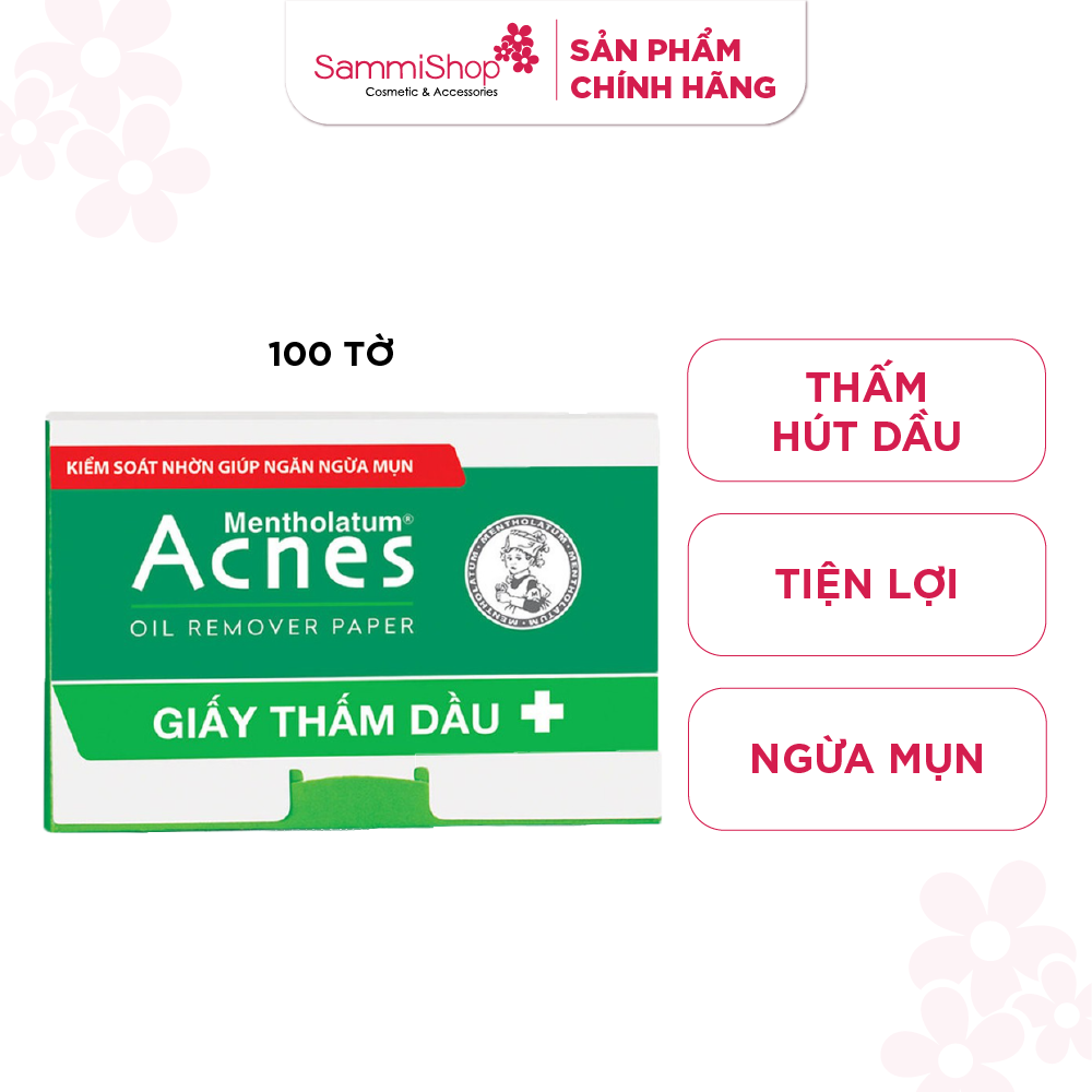 Acnes Giấy thấm dầu Oil Remover Paper 100 tờAcnes Giấy thấm dầu Oil ...