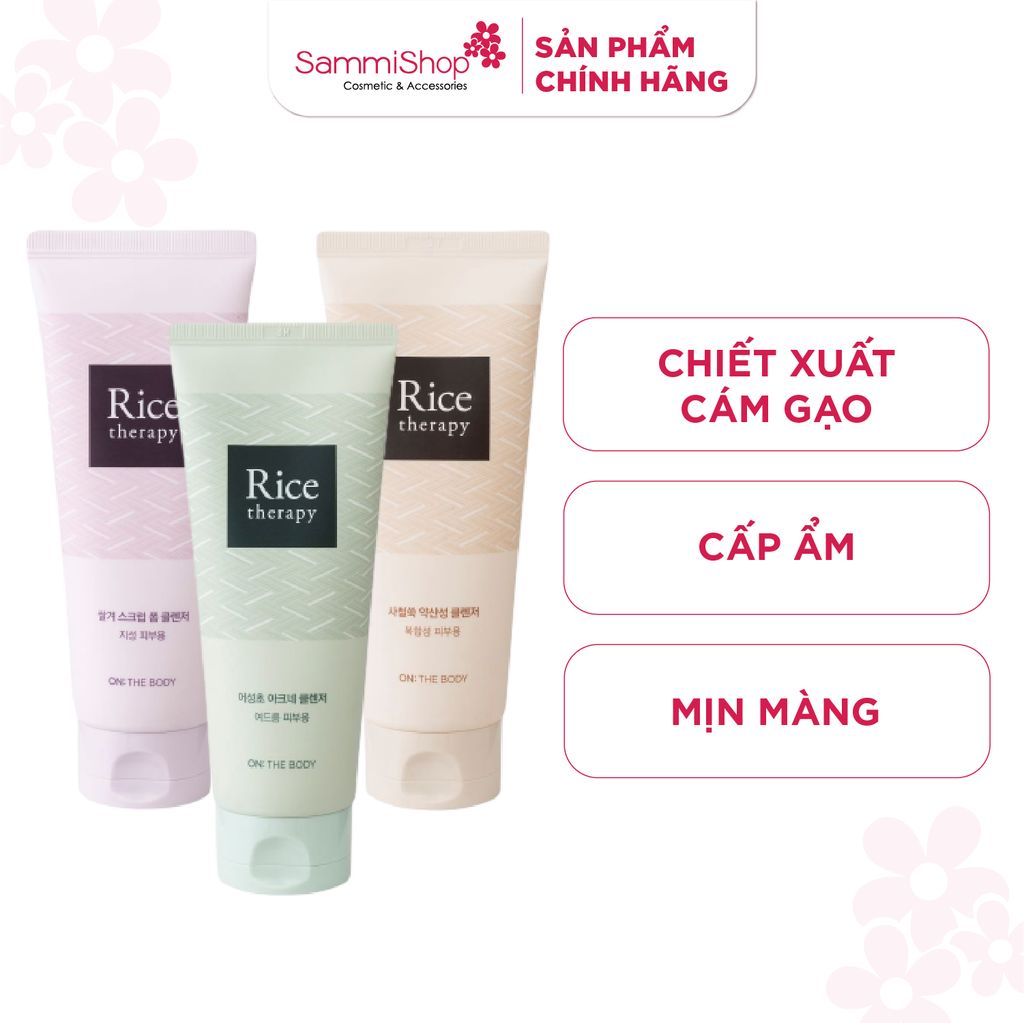 ON:) THE BODY Sữa rửa mặt Rice therapy Cleanser 150mlON:) THE BODY Sữa ...