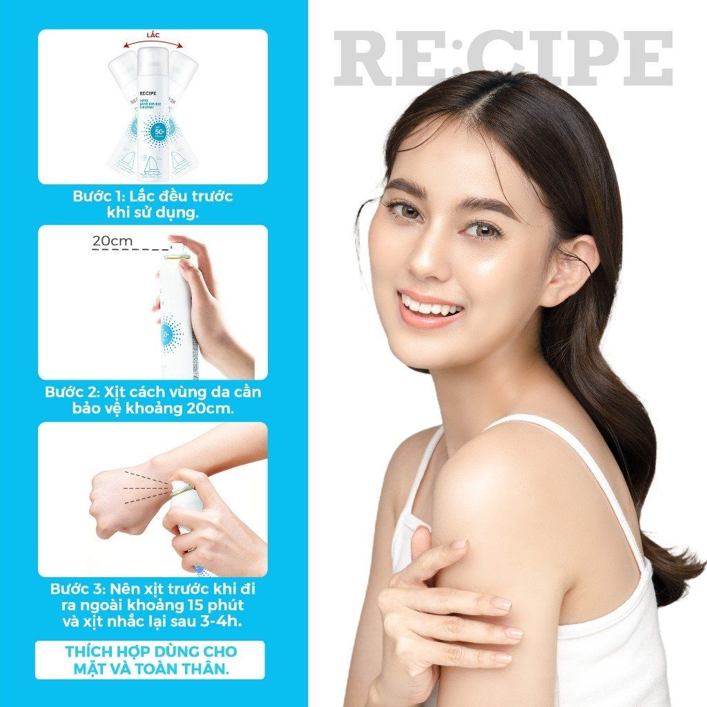 Re:cipe Xịt chống nắng Phyto Water Defense Sun Spray SPF50+ PA ...
