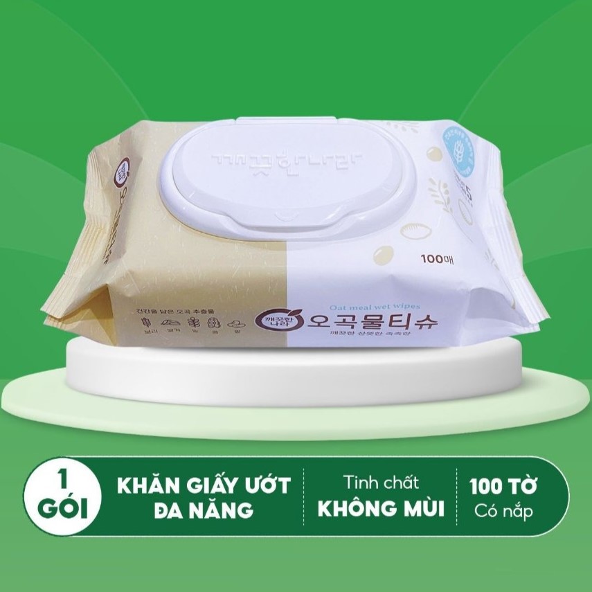Kleannara Khăn ướt Five Grains Wet Tissue Cap 05 tinh chất - Không mùi ...
