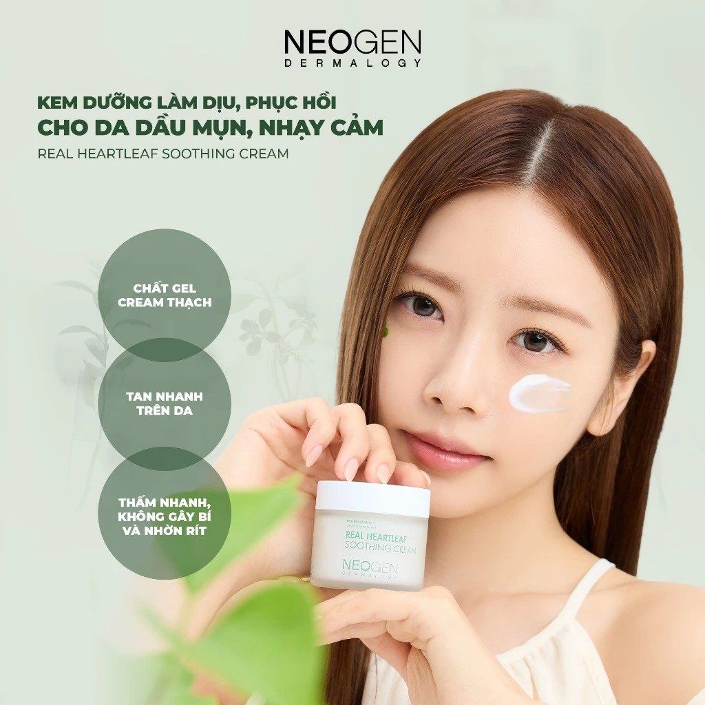 Neogen Kem dưỡng Dermalogy Real Heartleaf Soothing Cream 80gNeogen Kem ...