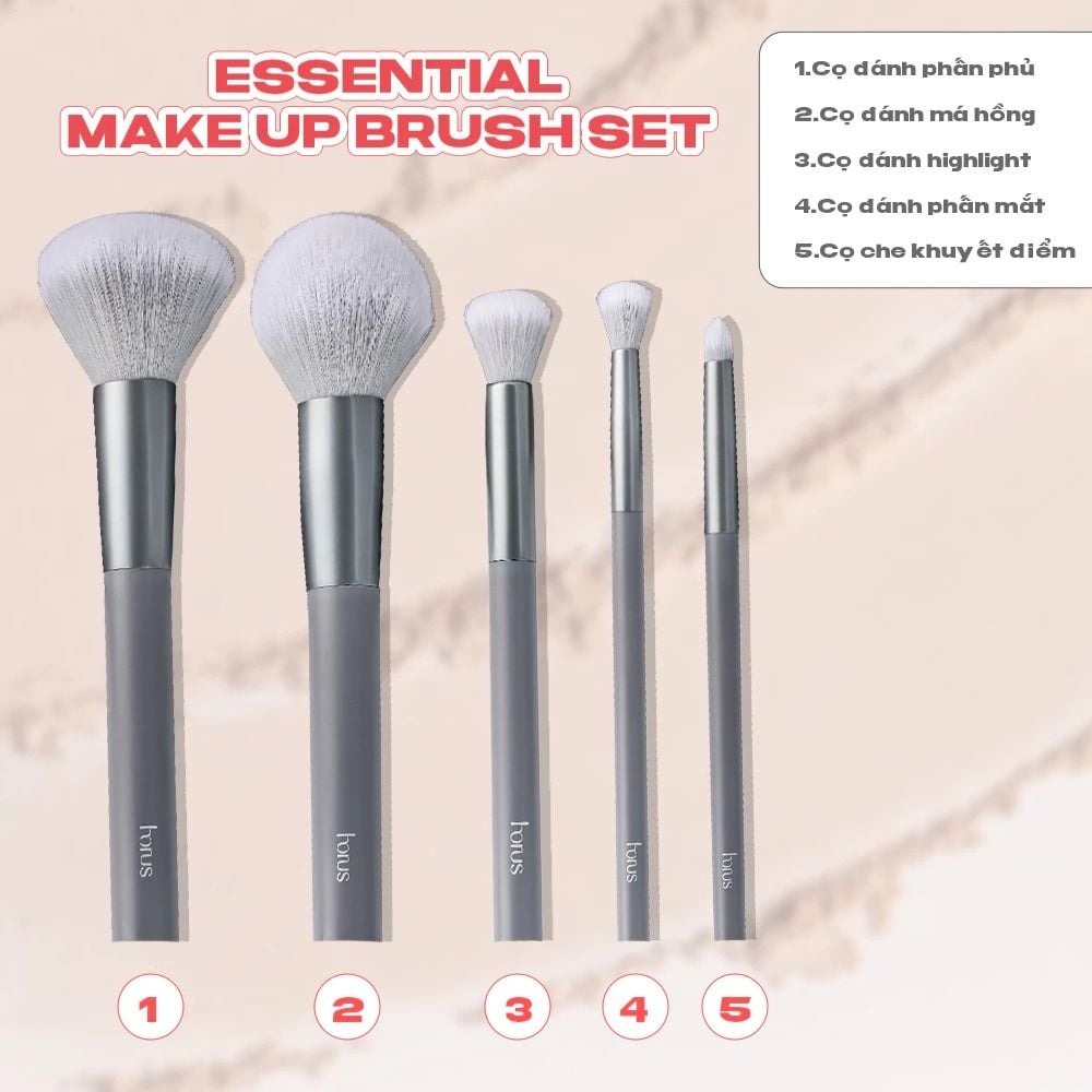 Horus Set Cọ trang điểm Essential Makeup Brush SetHorus Set Cọ trang ...