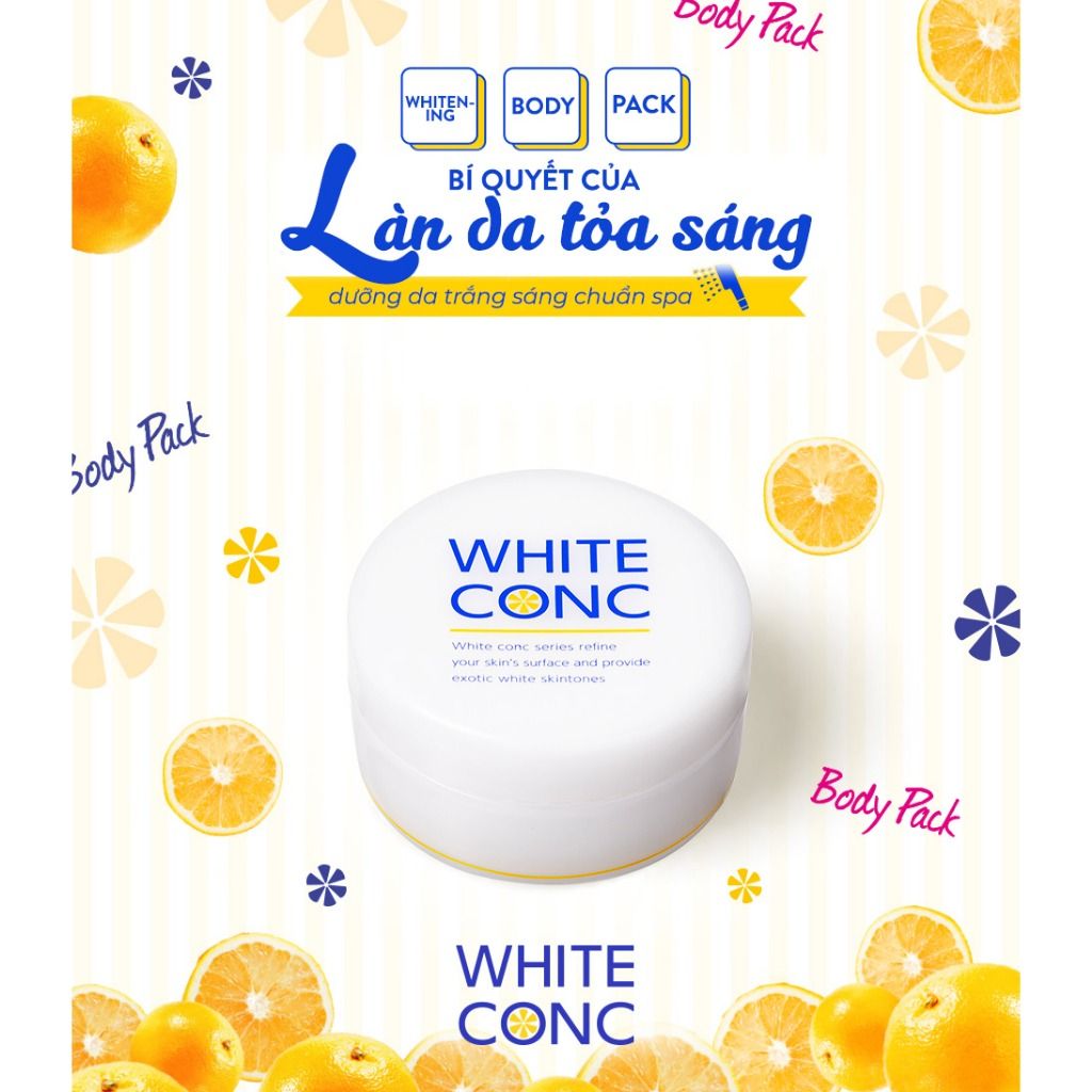 White conc Kem ủ dưỡng thể Whitening Body Pack C 70gWhite conc Kem ủ dưỡng thể Whitening Body ...