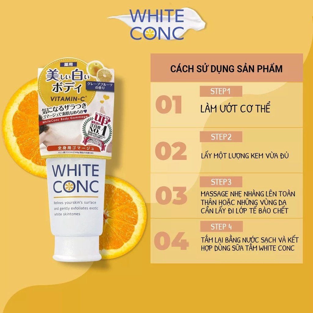 White conc Tẩy tế bào chết Body GC II 180gWhite conc Tẩy tế bào chết ...