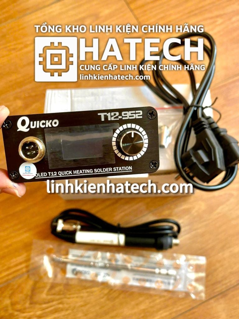 Trạm hàn T12 QUICKO T12-952 108W màn hình OLED chính hãng