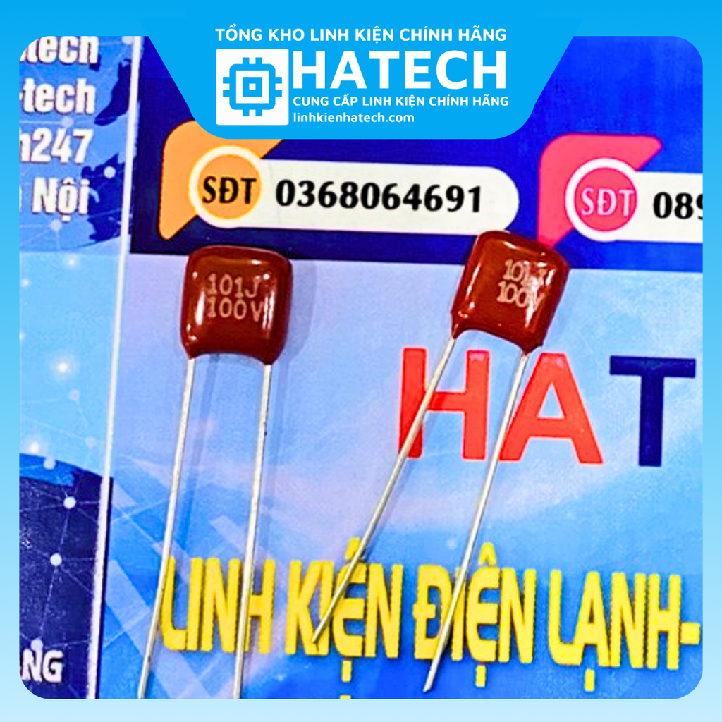 Tụ CBB 100V 101J 100pF 0.1nF 5mm