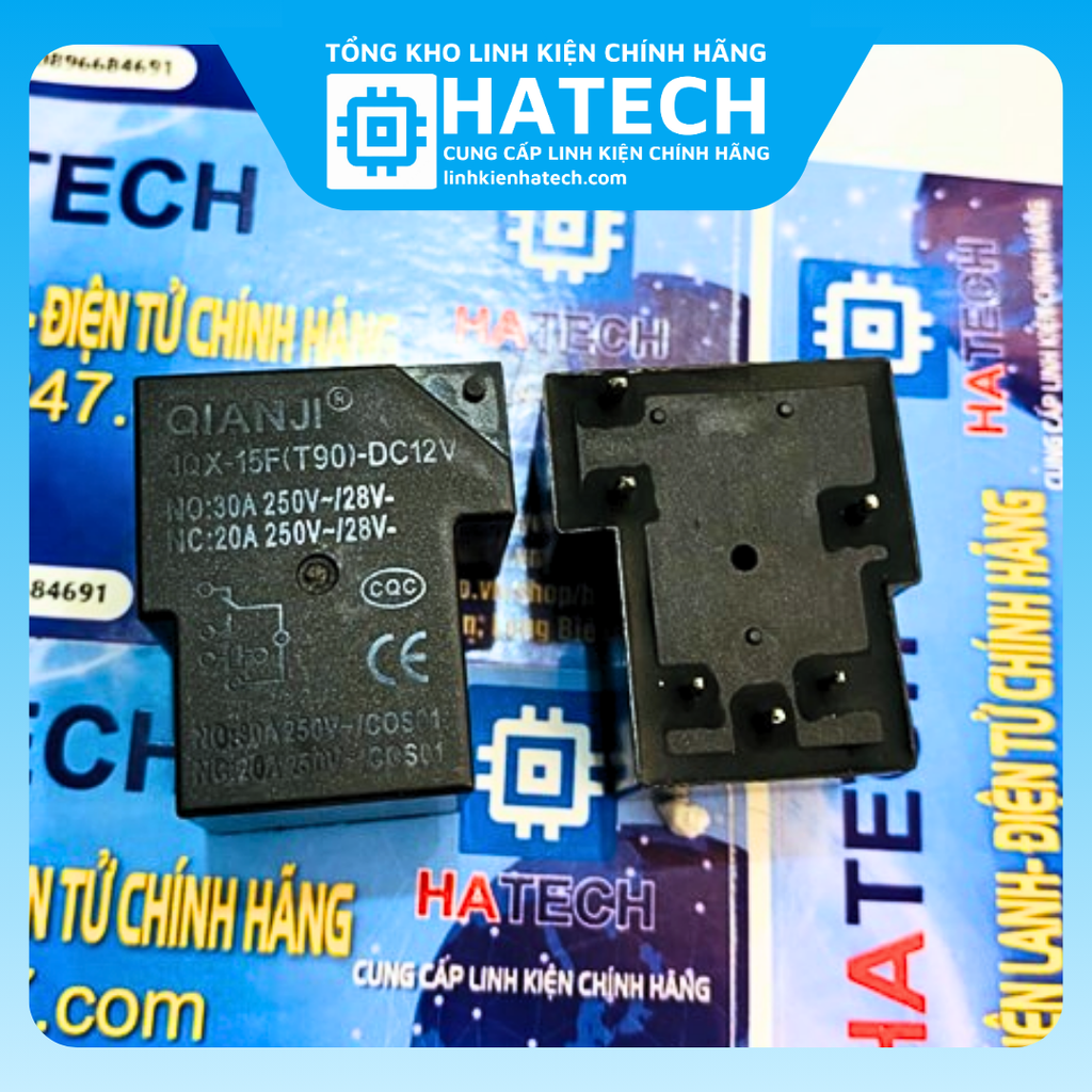 Relay JQX-15F 15F (T90) 12VDC T90 30A chính hãng