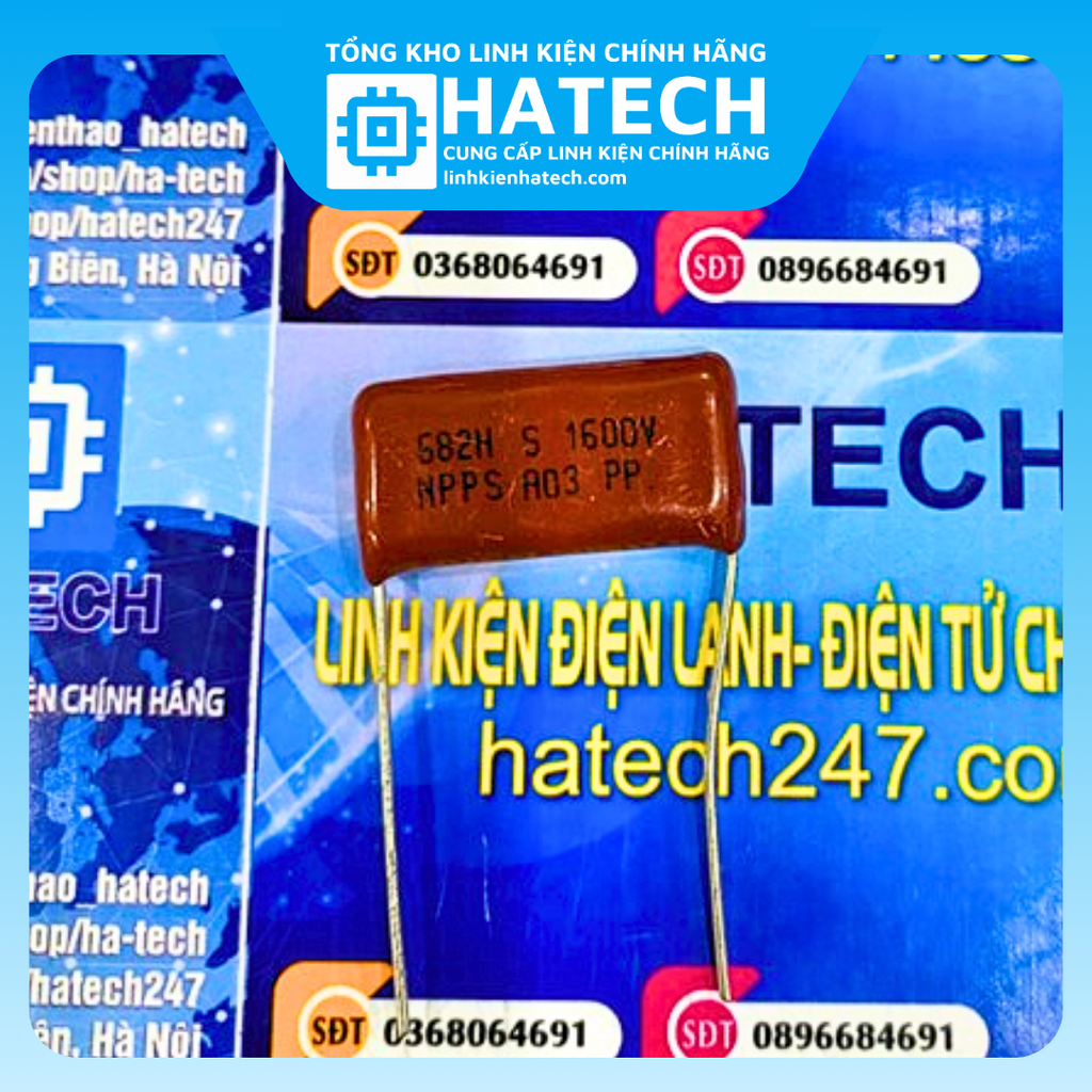 Tụ CBB 1600V 682J 6.8nF 0.0068uF 15mm