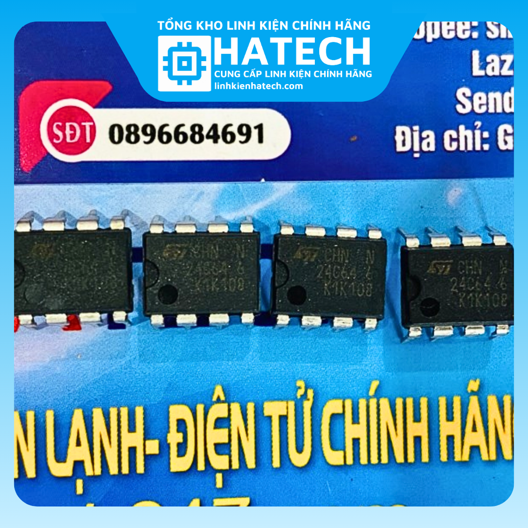 IC Nhớ EEPROM 24C64 DIP-8 chính hãng Atmel