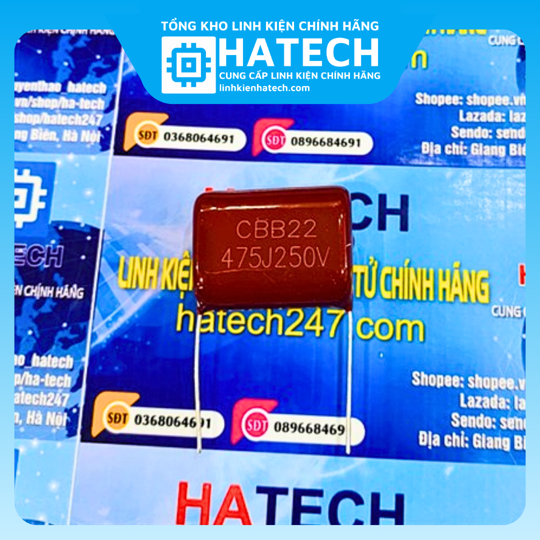 Tụ CBB CBB22 250V 475J 4.7uF 25mm