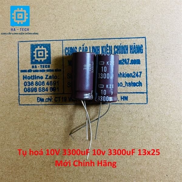 Tụ hoá 10V 3300uF 10v 3300uf 13x25 Chính hãng mới 100%