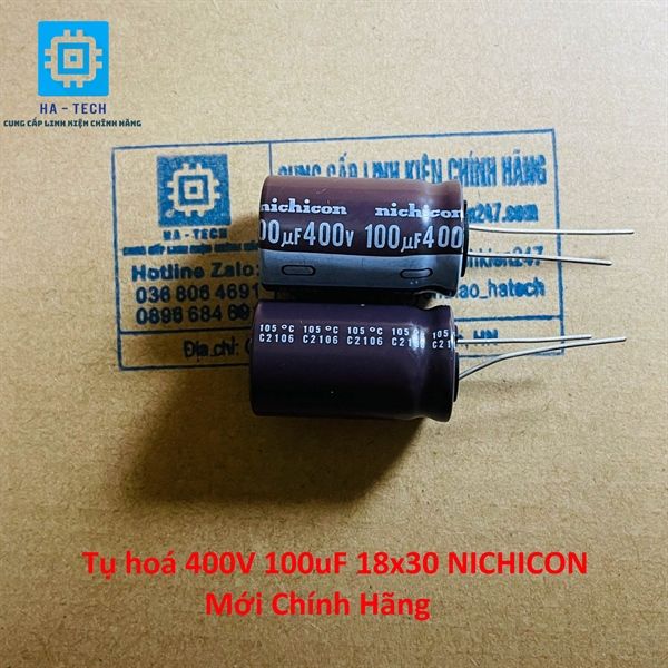 Tụ hoá 400V 100uF 18x30 nichicon Chính hãng mới 100%