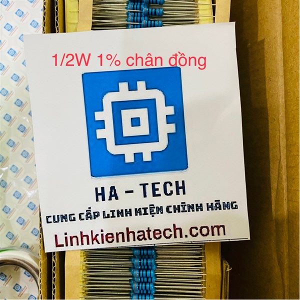 Điện trở cắm 2K2 1/2W 1% chân đồng loại tốt dây 50 chiếc