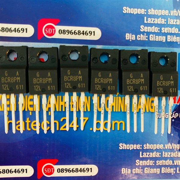 Linh kiện BCR8PM-12L, BCR8PM Triac 8A 400-600V TO-220