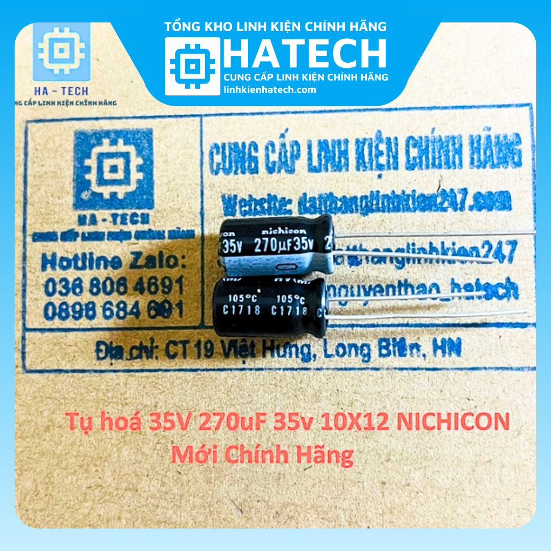 Tụ hoá 35V 270uf 35v 10X12 Nichicon Chính hãng mới 100%