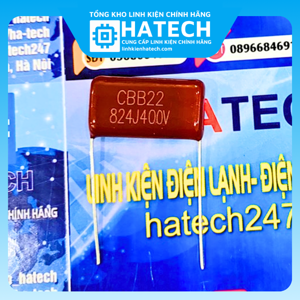 Tụ CBB 400V 824J 820nF 0.82uF 20mm